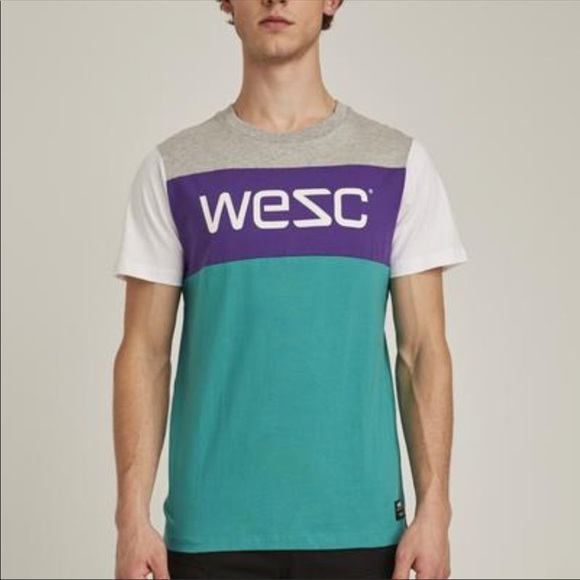 Wesc | Shirts | Nwt Wesc Colorblock Max 0 Cotton Tee | Poshmark